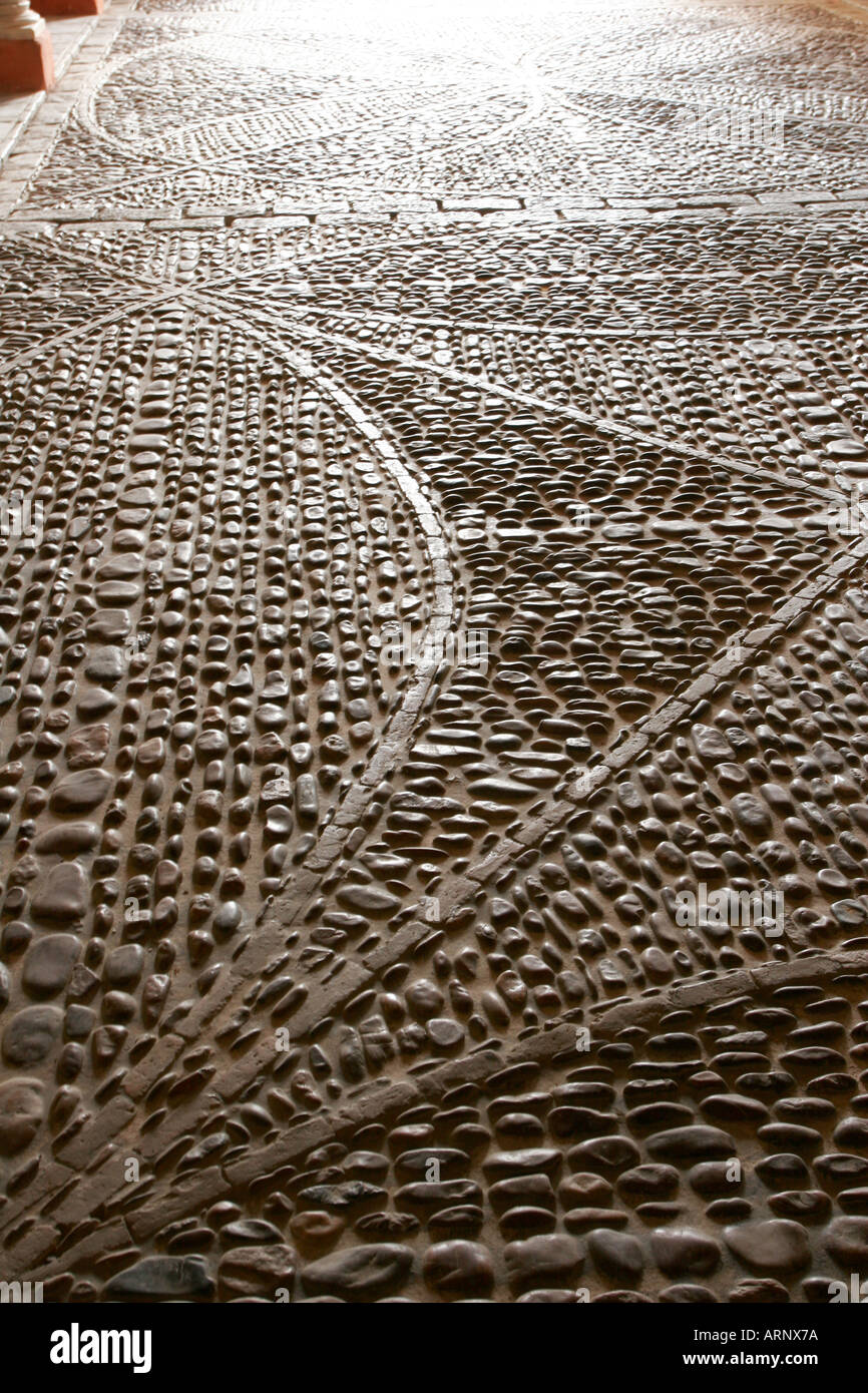 Cobblestones at the Real Alcazar palace in Seville Spain andalucia ...