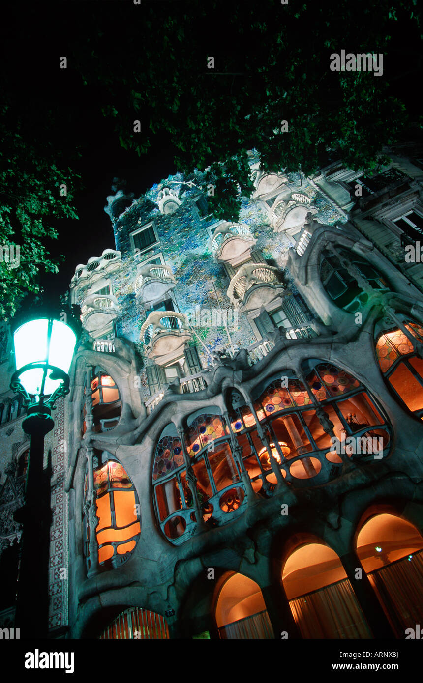 Spain, Barcelona, Batllo House - by Gaudi Stock Photo - Alamy