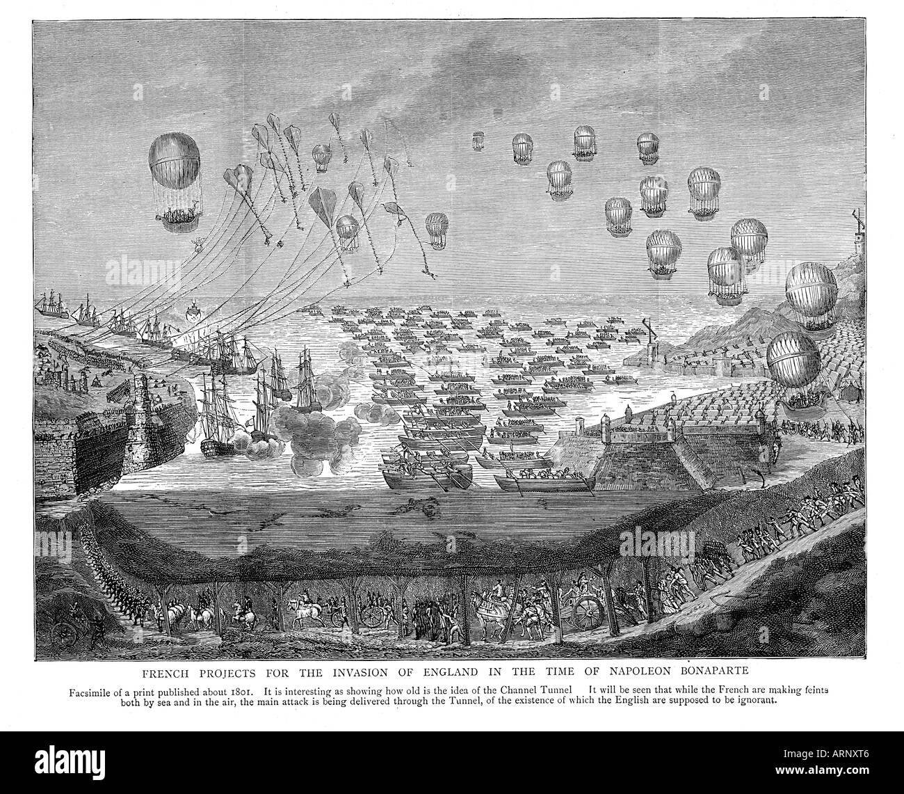 Napoleon Invades England 1801 An English print fantasising about how ...