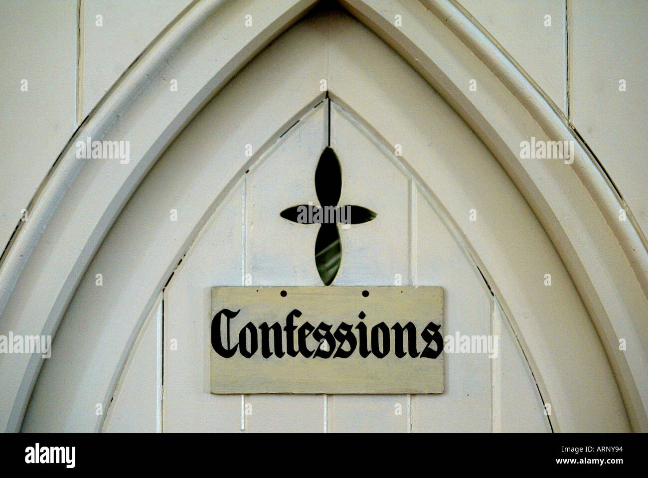 Confessional in catholic church Stock Photo - Alamy