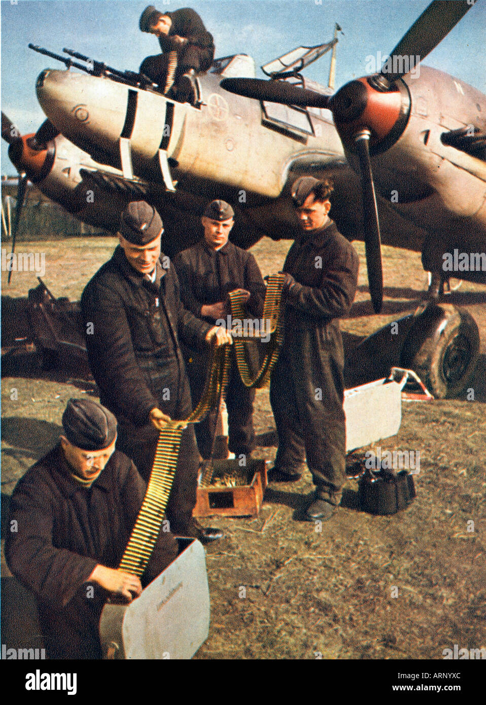 German Airfield 1941 propaganda photo of the Luftwaffe somewhere in ...