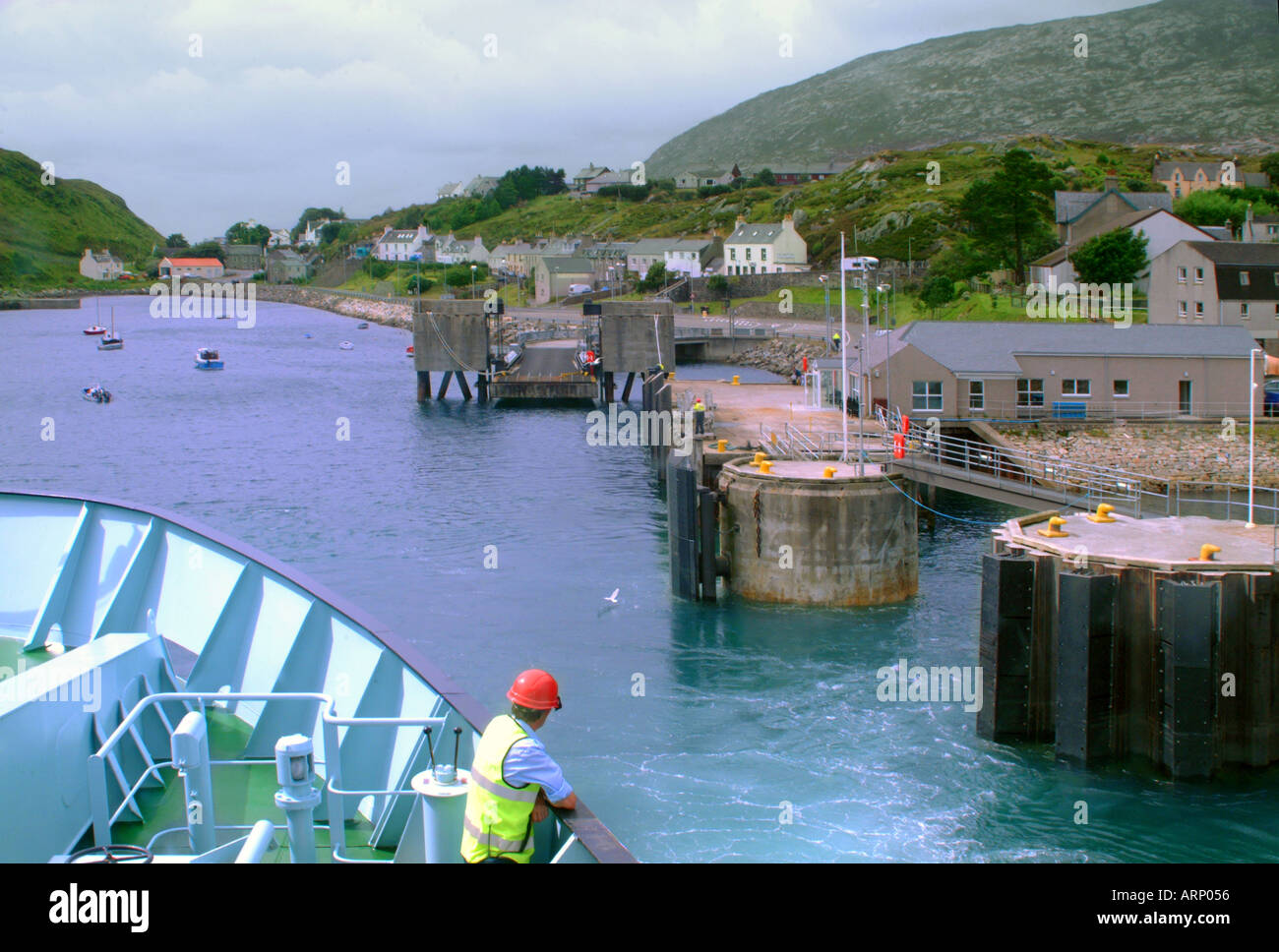 Arriving Tarbert Harbour capital and principal port of Harris Outer ...