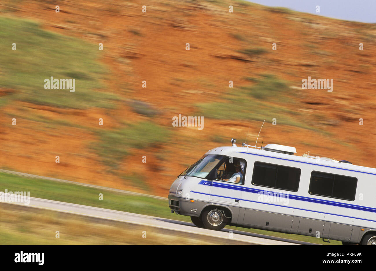 Motorhome travelling along highway, South Dakota, USA Stock Photo - Alamy