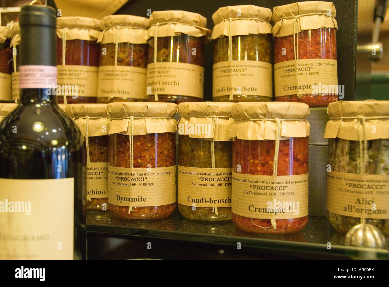 Produce sold in the famous wine bar and food shop Procacci in Via ...