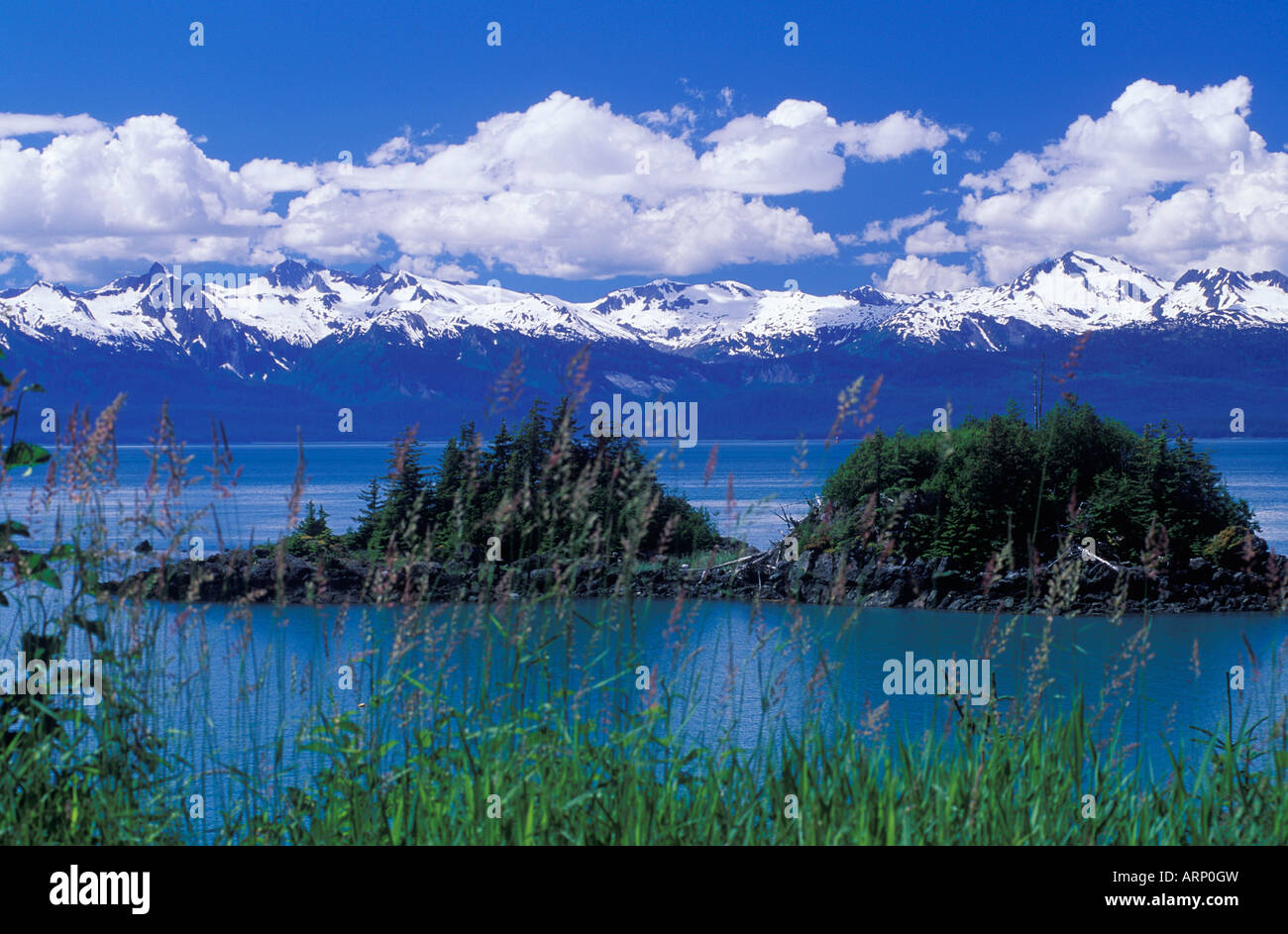 USA, Alaska, small islets in just north of Juneau in Auke Bay Stock ...