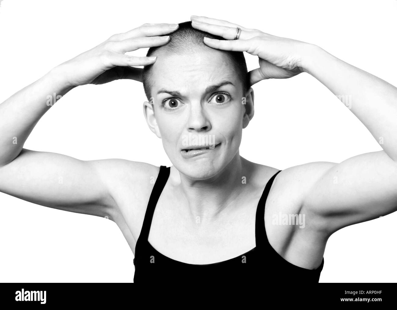 Woman shocked funny face Black and White Stock Photos & Images - Alamy