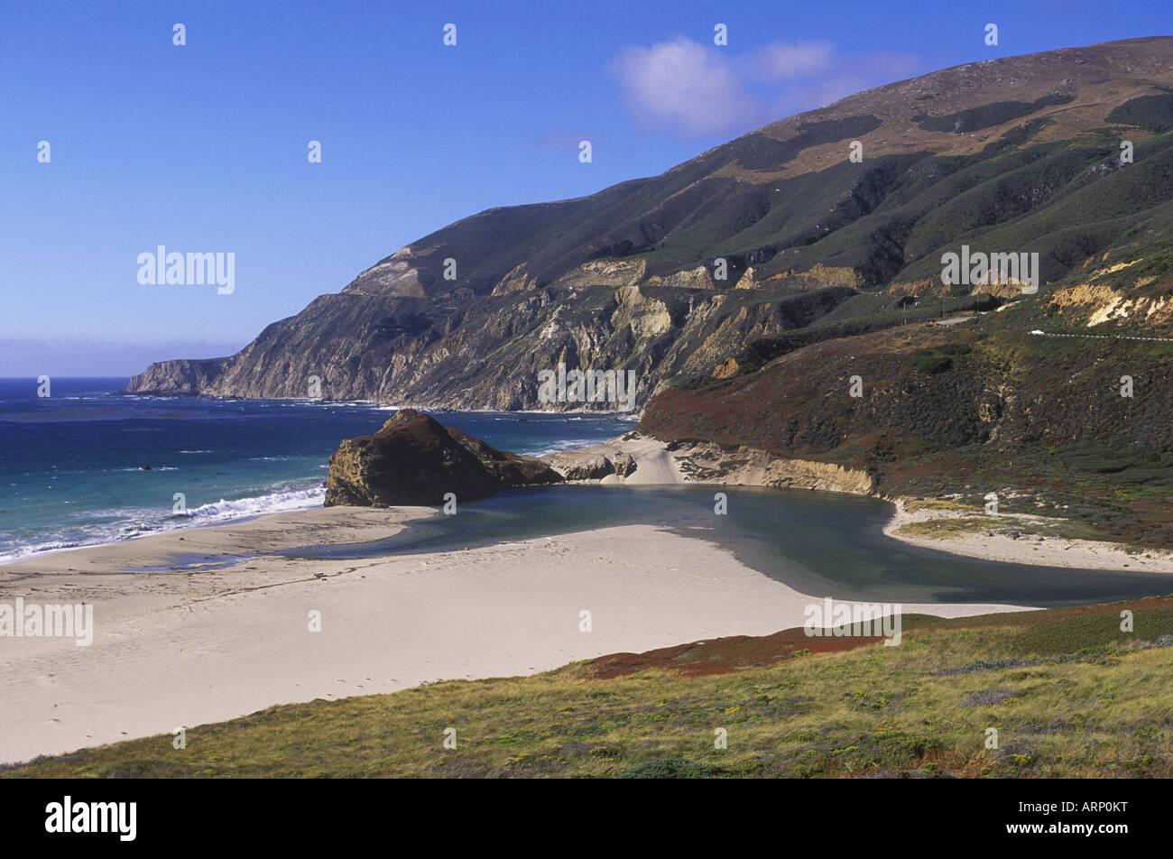 USA, California, Big Sur area on Highway 1 , south of Carmel. Pacific ...