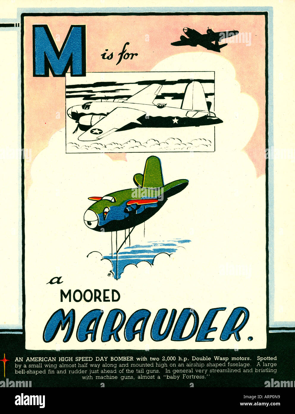 M is for Marauder 1943 English wartime childrens alphabet book of ...