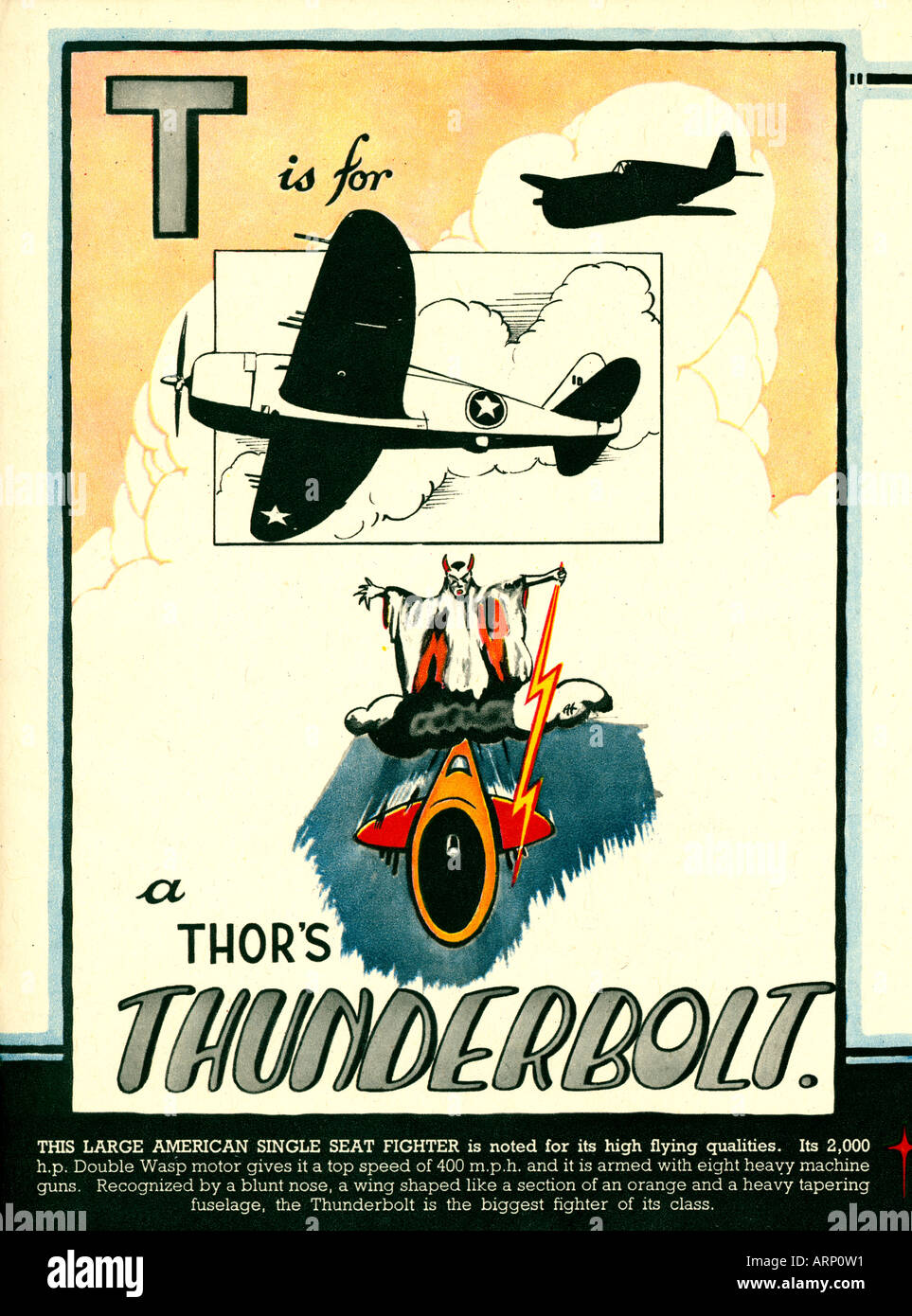 T is for Thunderbolt 1943 English wartime childrens alphabet book of ...