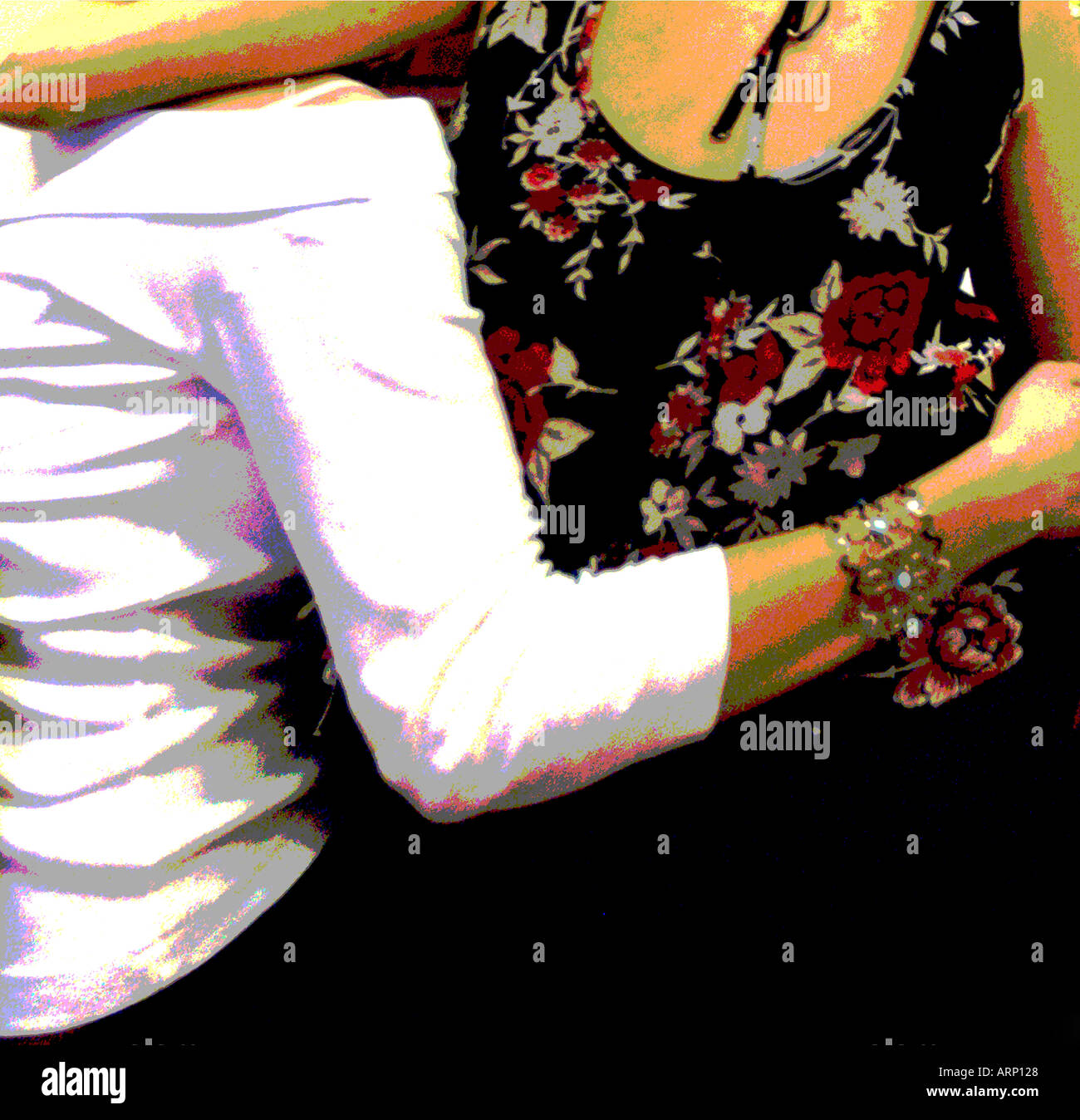 couple with arms around each other Stock Photo - Alamy