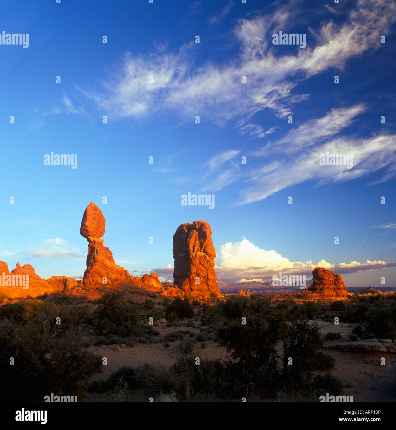 Balanced Rock Arches, Arches National Park, USA Stock Photo - Alamy