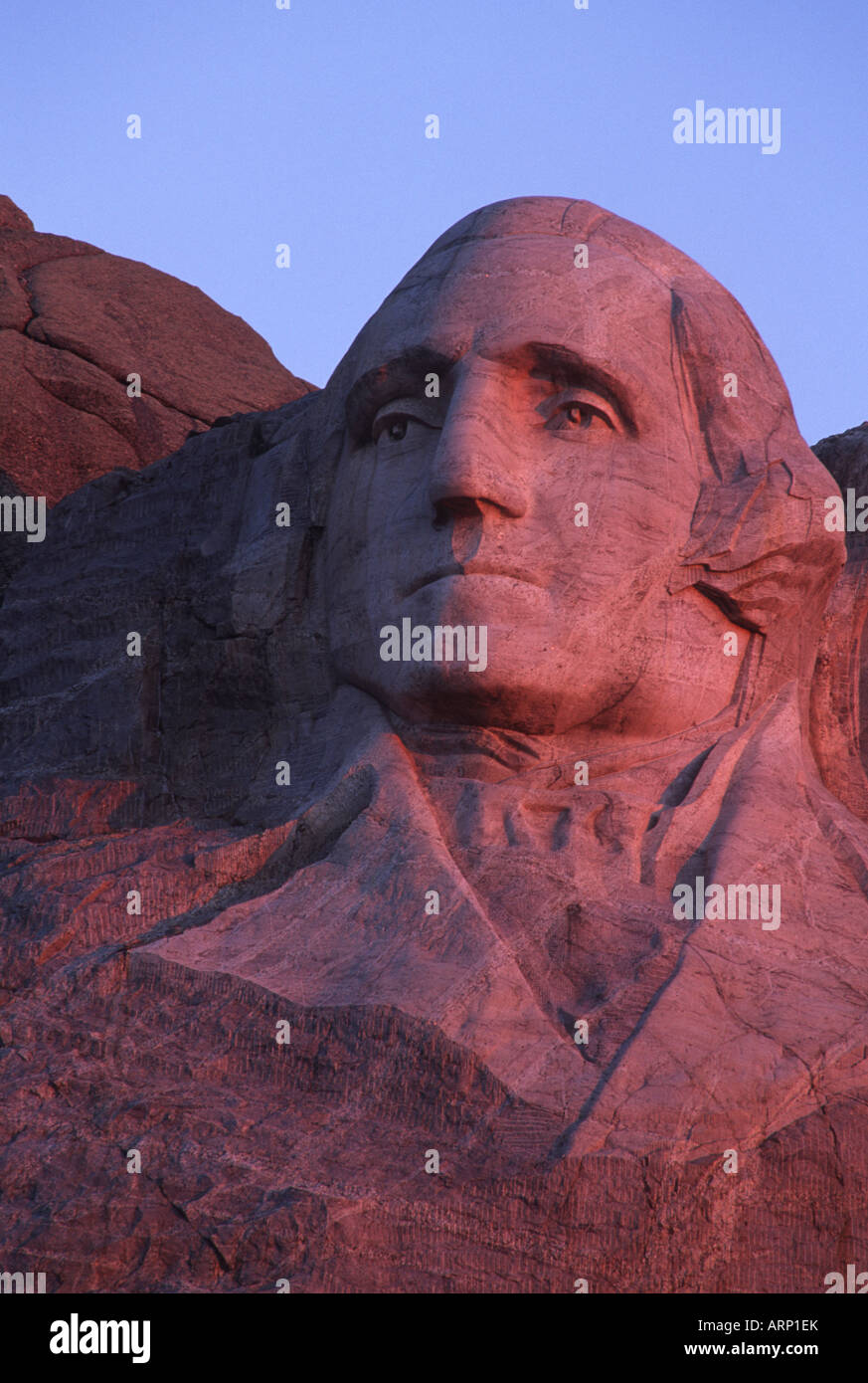 USA, South Dakota , Mount Rushmore stone carvings of US Presidents ...