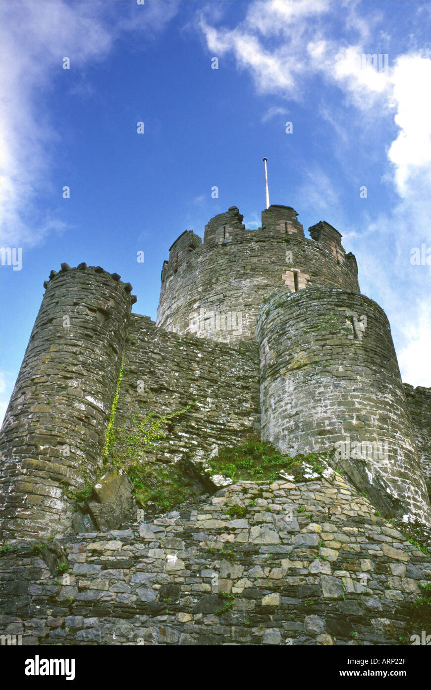 Conwy Conway Castle Castell Conwy Gwynedd North Wales UK United Kingdom ...