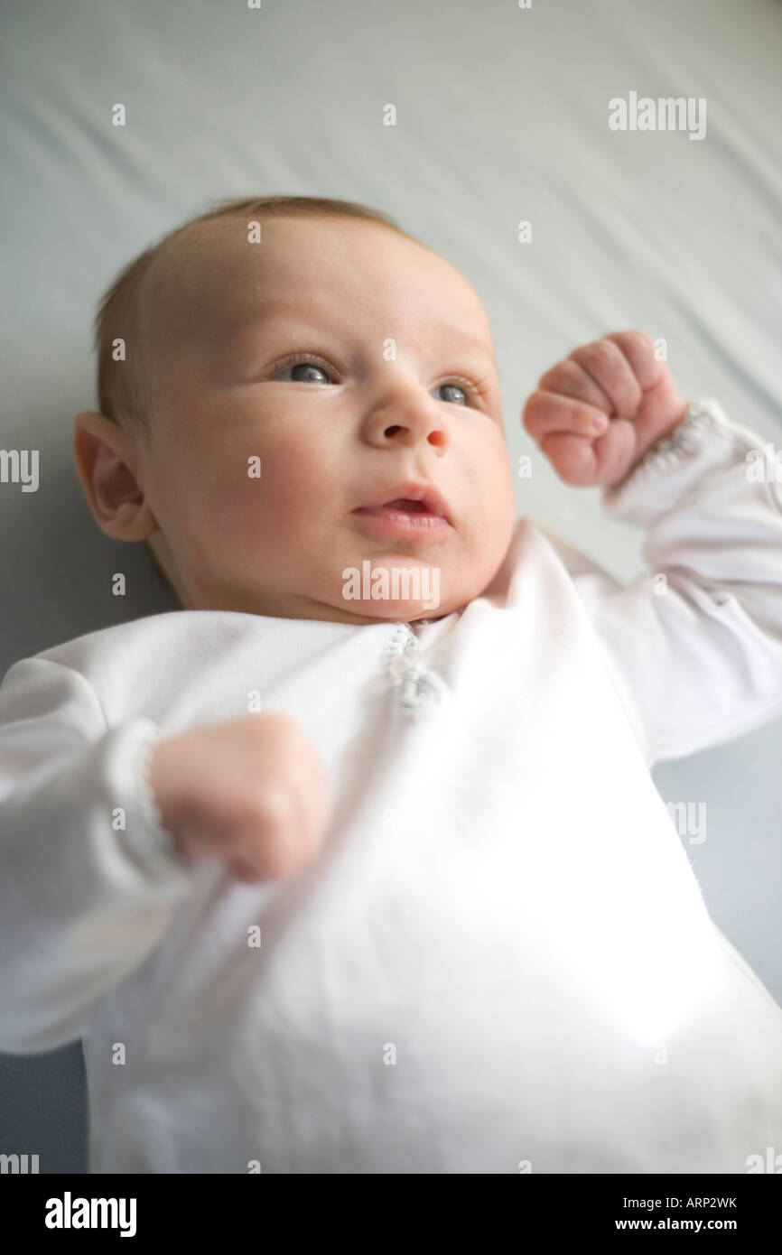 three month old baby boy, alert Stock Photo - Alamy