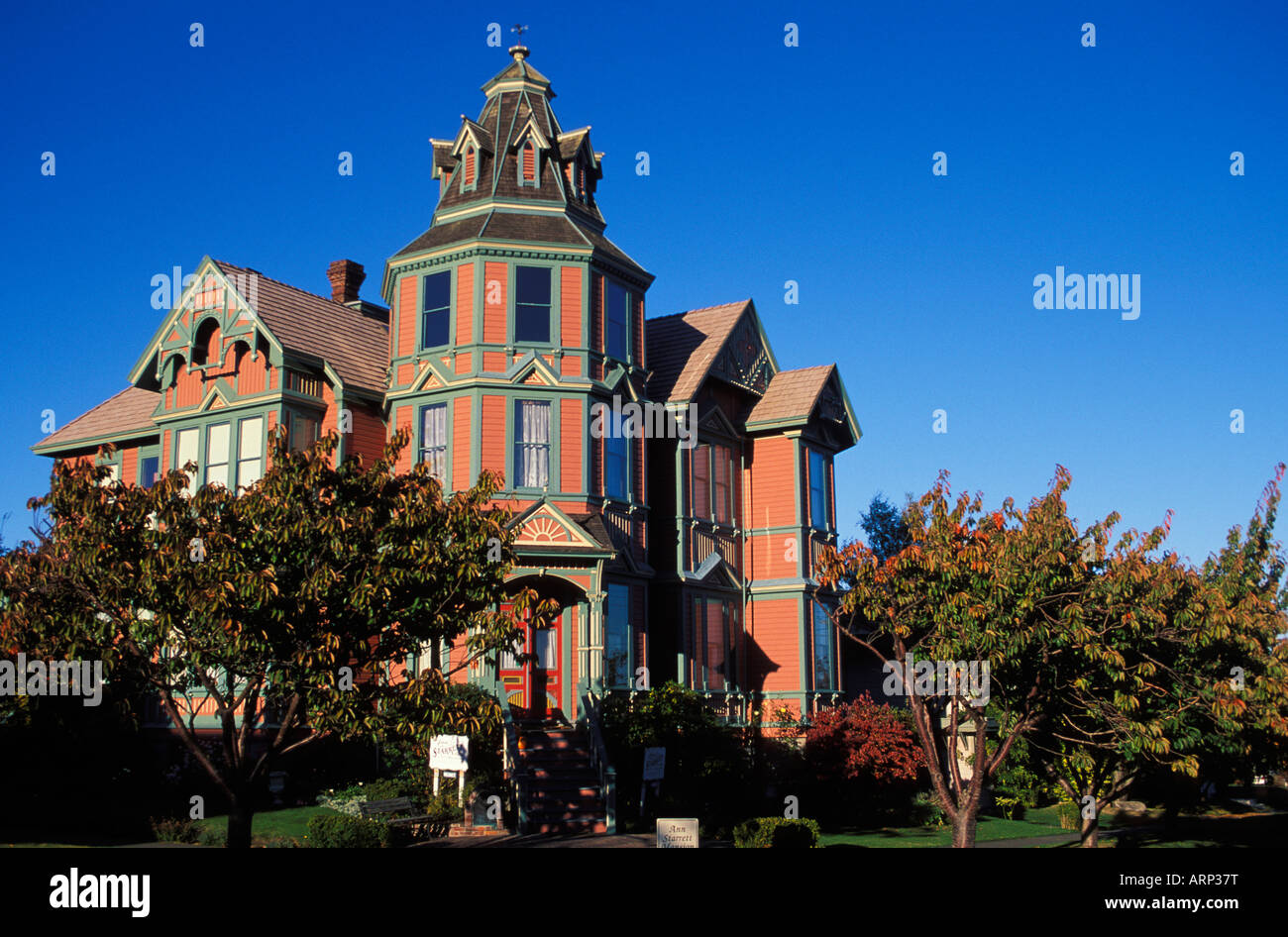 USA, Washington State, Port Townsend, victorian architecture Stock ...