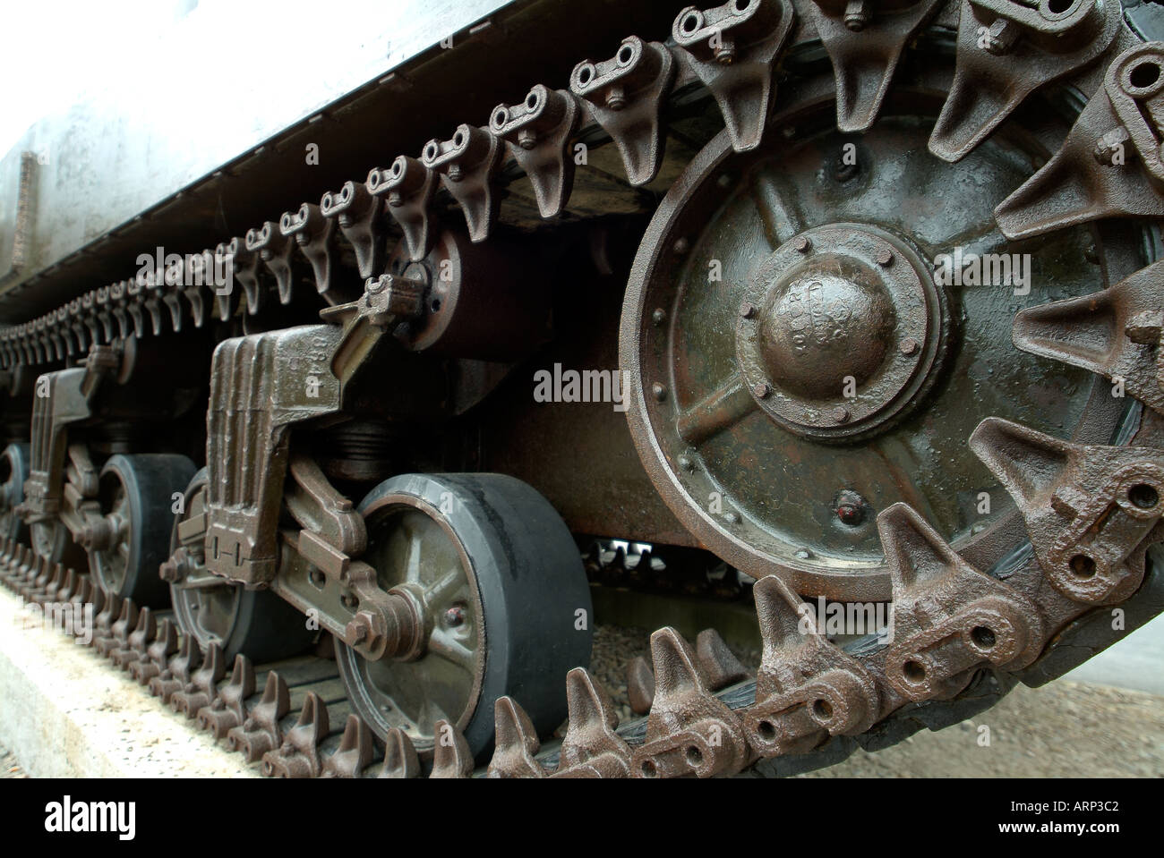 Commemorative Sherman Tank in Normandy Stock Photo - Alamy