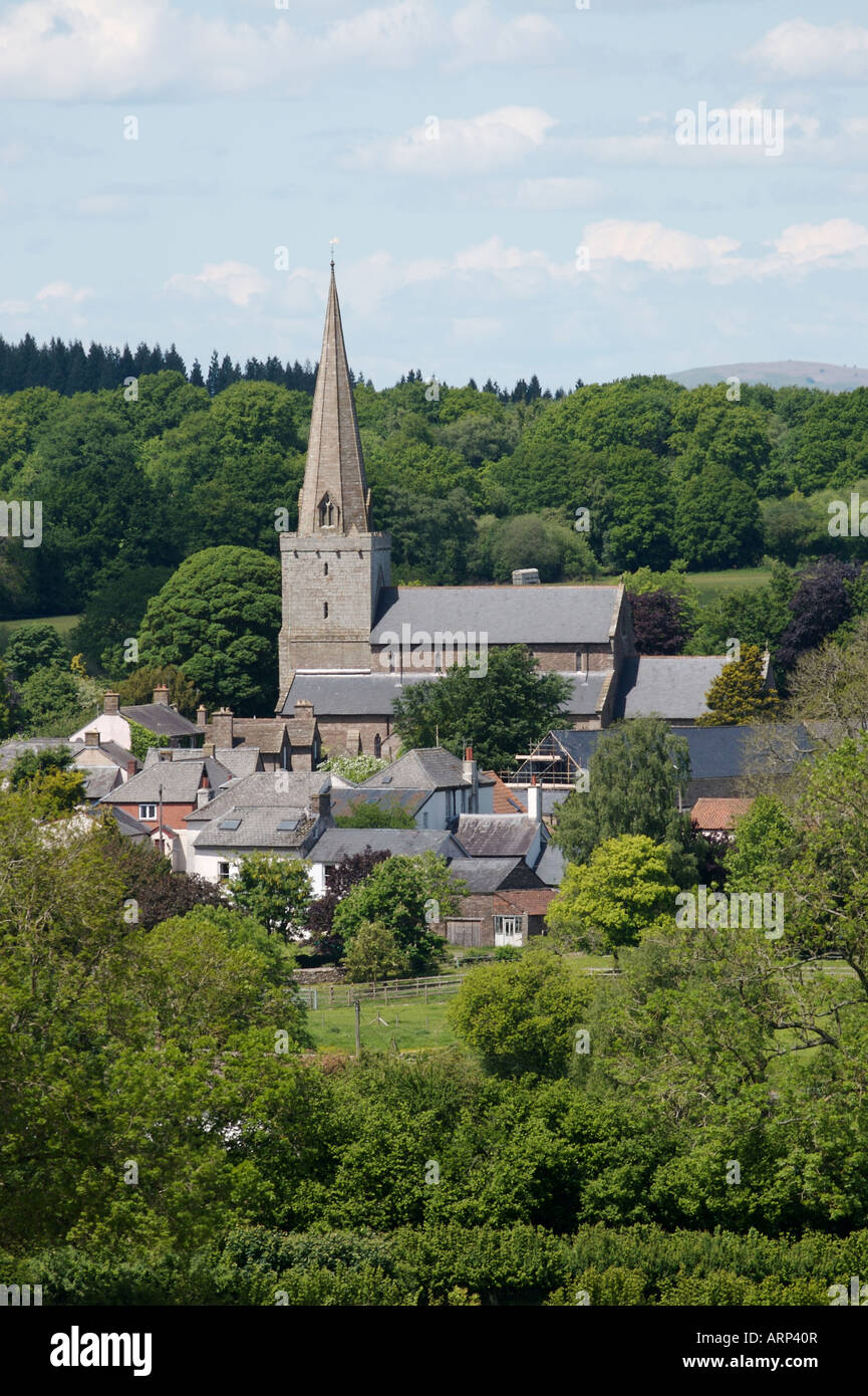 Village and Parish Church St Nicholas Trellech Stock Photo - Alamy