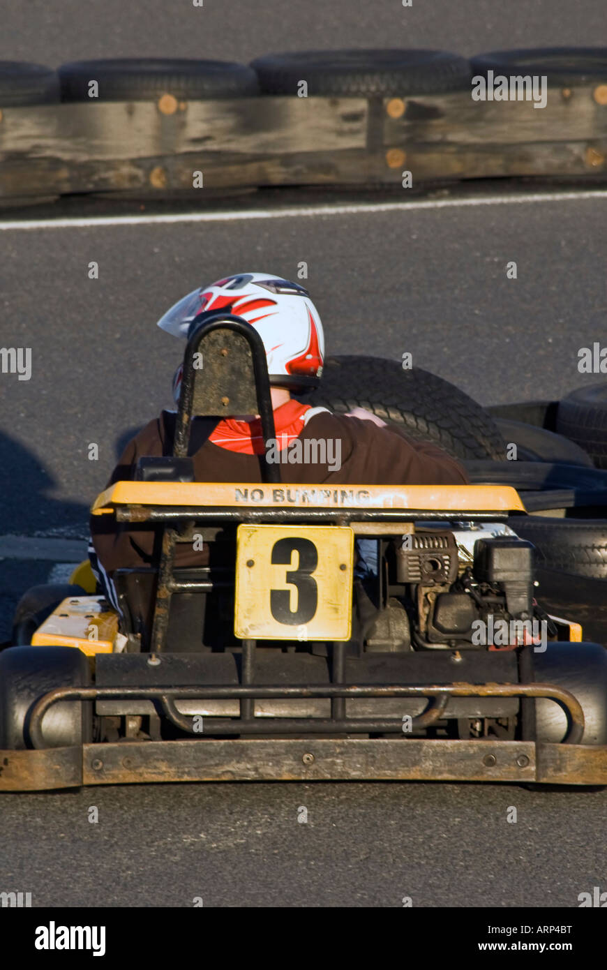 Boy racer driving racing [go cart] Stock Photo - Alamy