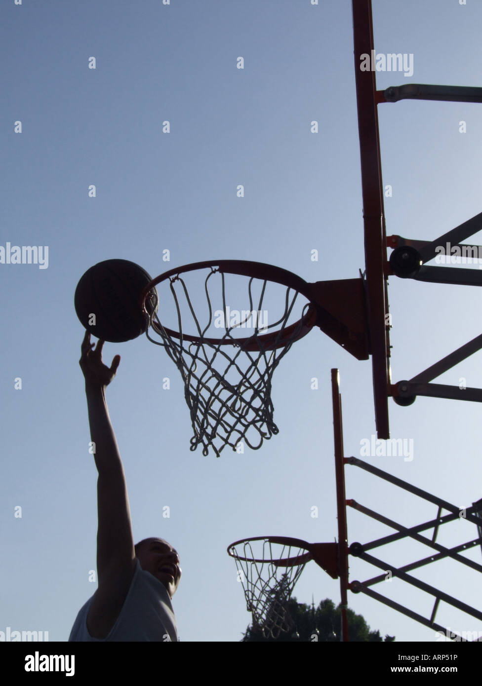 basketball match outdoors Stock Photo - Alamy