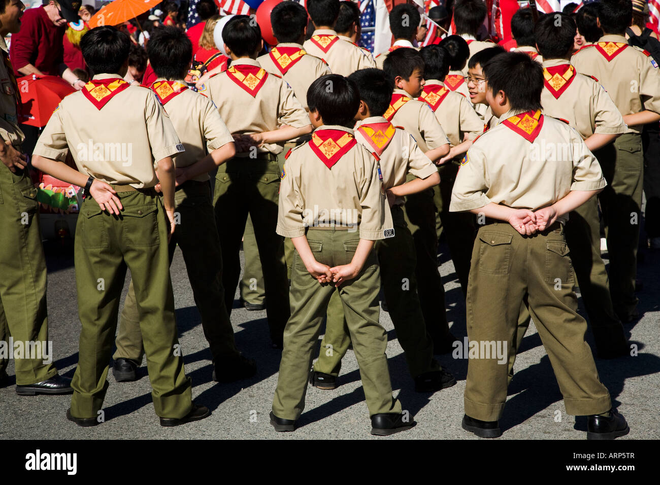 Boy Scouts Los Angeles Golden Dragon Parade Chinatown California United ...