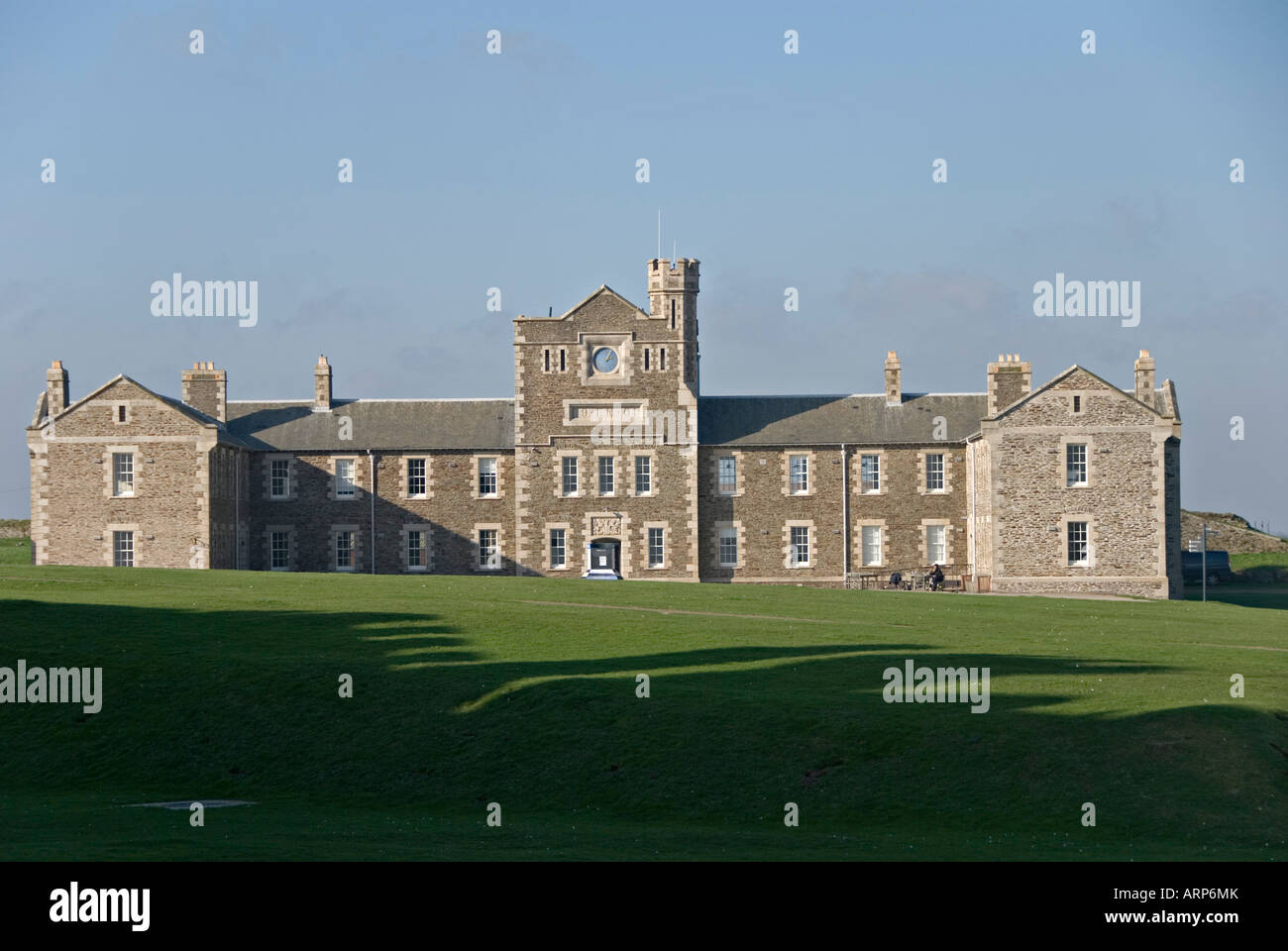 Pendennis Castle, Falmouth, Cornwall, UK. The barracks built in 1901 ...
