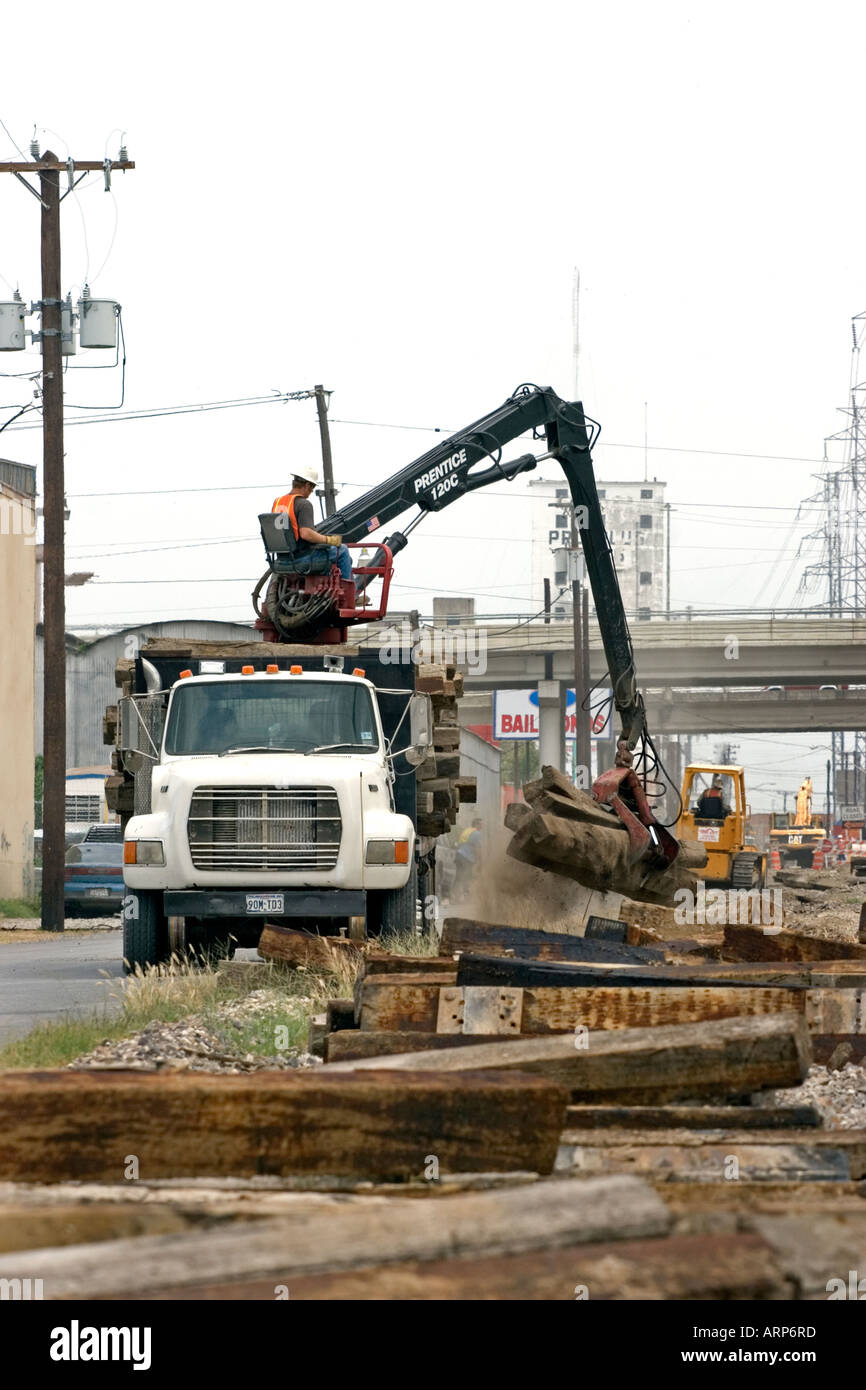 Truck crane road construction hi-res stock photography and images - Alamy