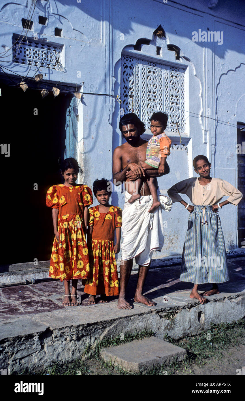 Father with children, Pushkar, Rajasthan, India Stock Photo - Alamy