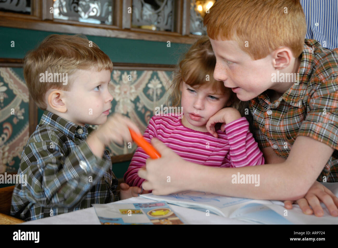 Kids at family gathering of cousins and brothers and sisters Stock ...