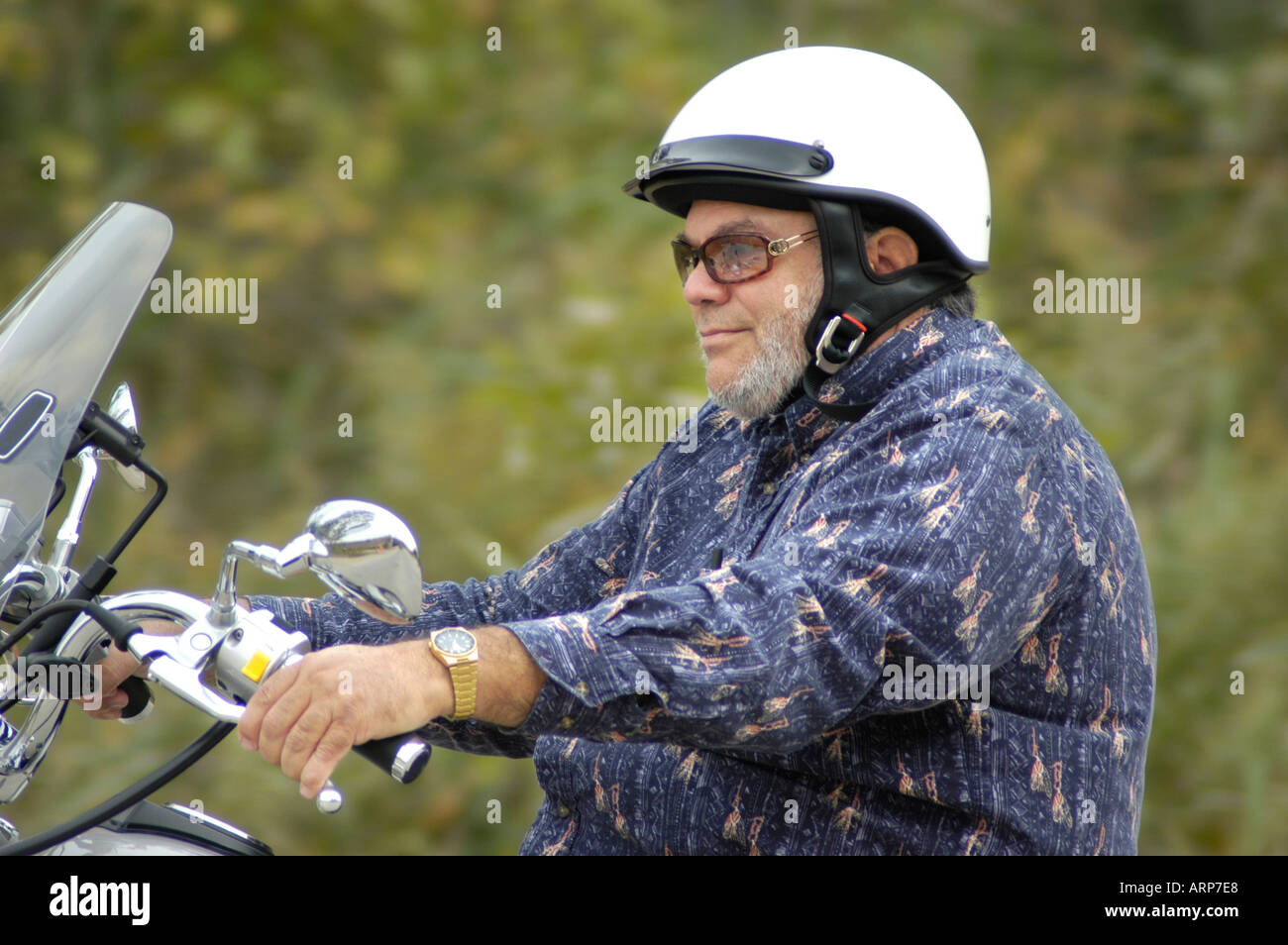 Man on his cycle Stock Photo - Alamy