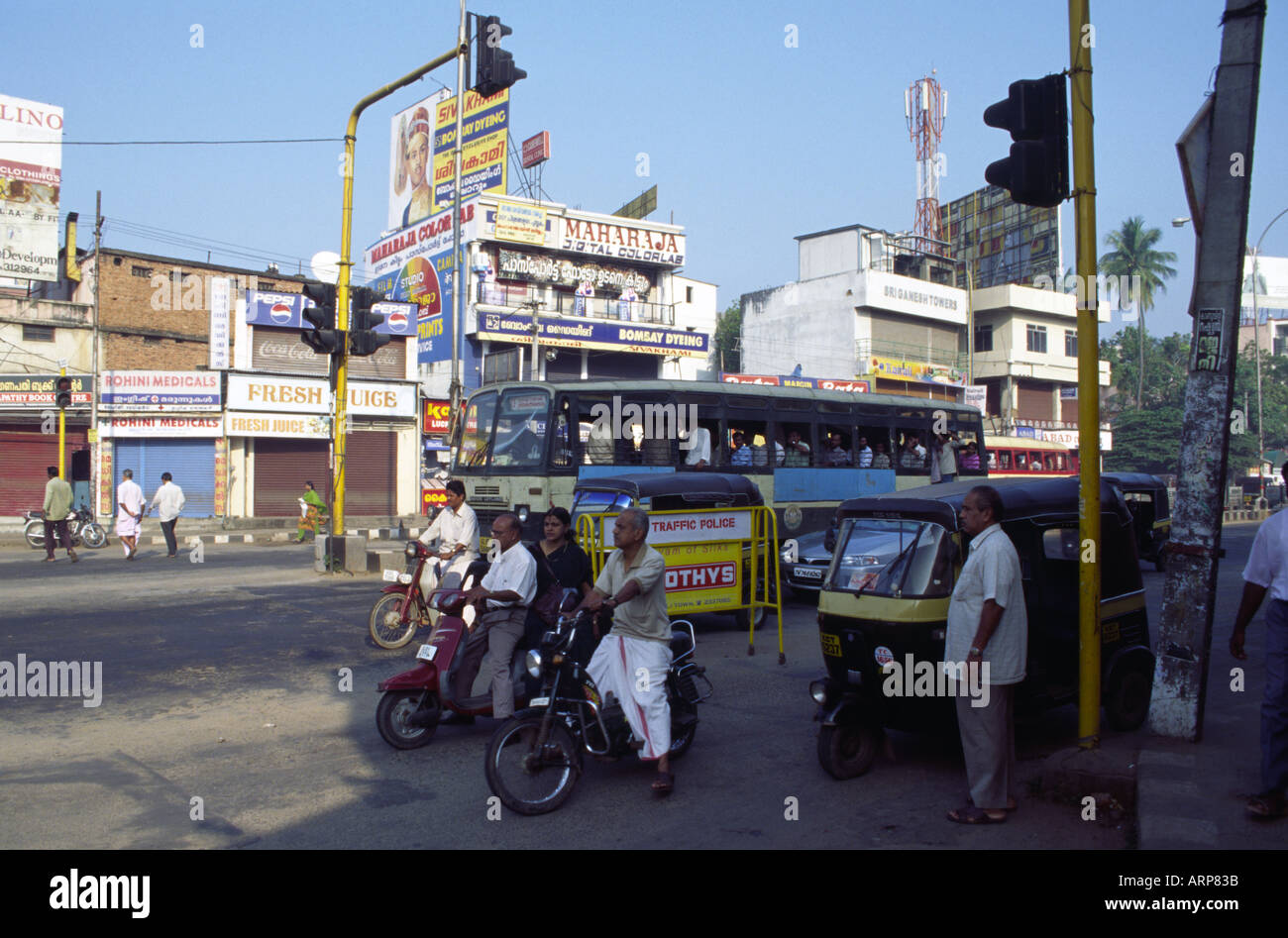 Trivandrum traffic junction Kerala India South Asia Stock Photo - Alamy