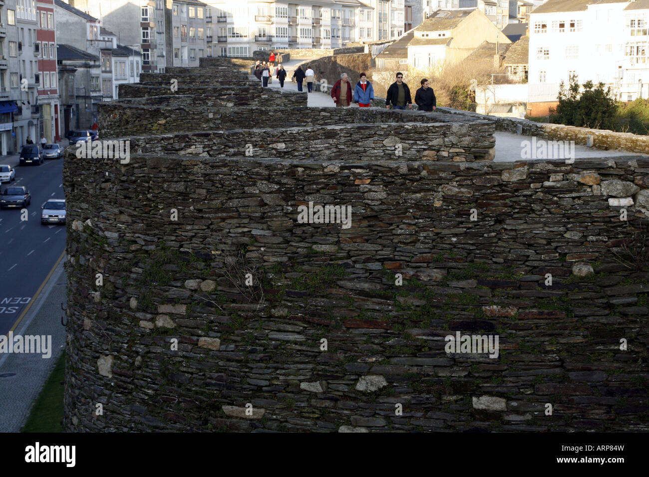 Roman wall of Lugo, Galicia, Spain Stock Photo - Alamy