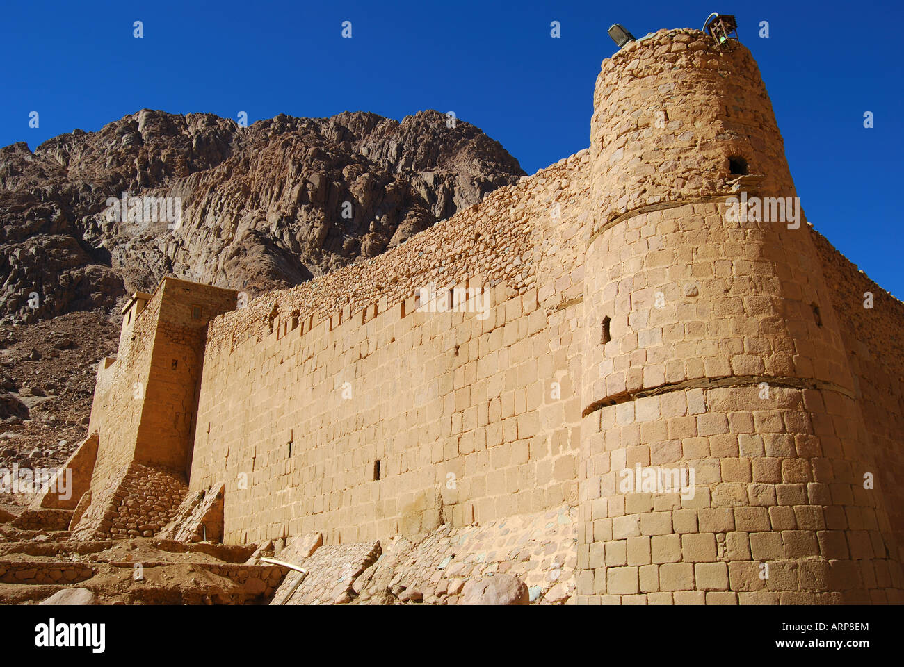 View of walls, St.Catherines Monastery, Sinai Peninsula, Republic of ...