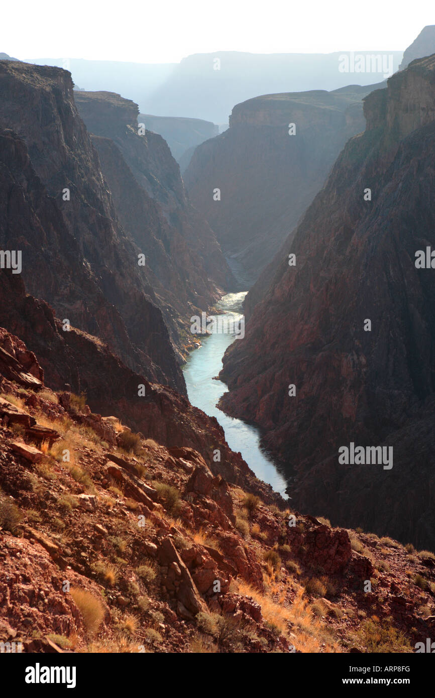 VIEW OF GRANITE GORGE AND COLORADO RIVER FROM CLEAR CREEK TRAIL NEAR ...