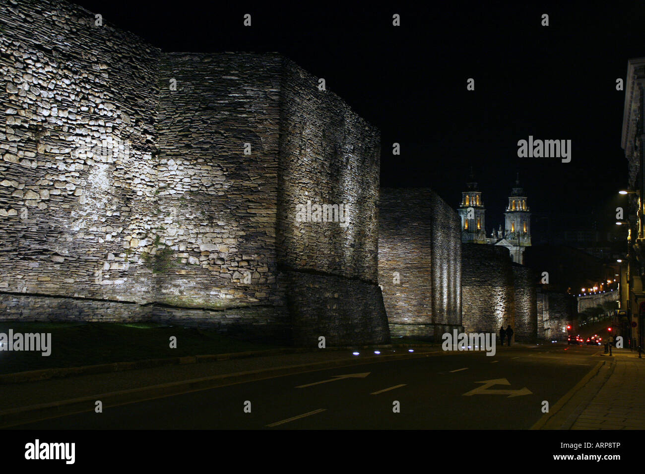 Roman walls of Lugo, Galicia, Spain Stock Photo - Alamy