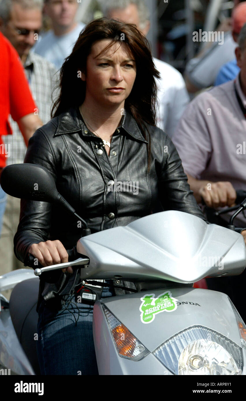 BBC television Moto GP presenter Suzy Perry Stock Photo - Alamy