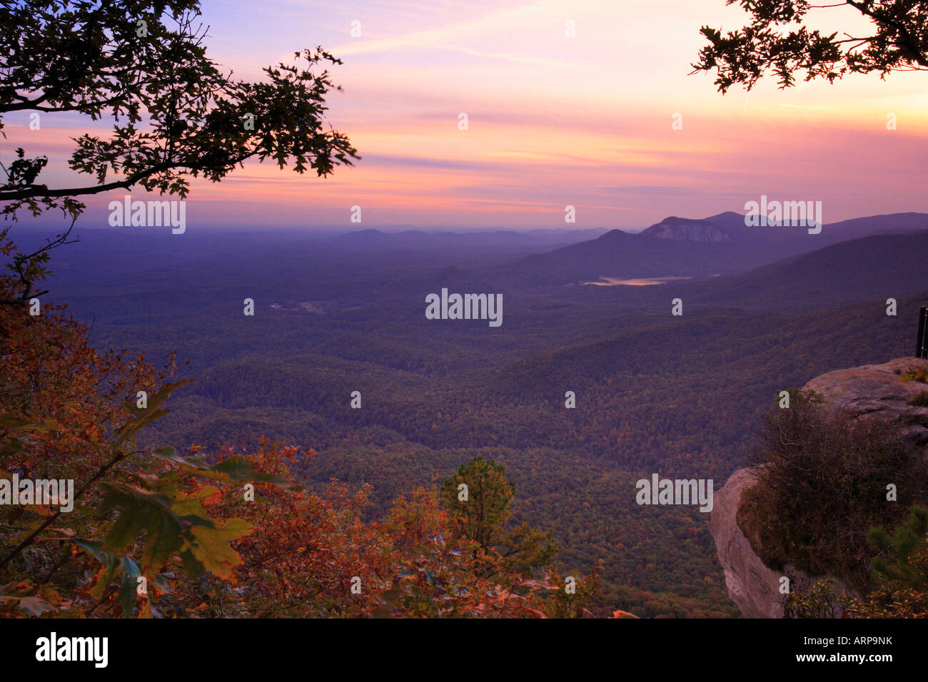 Sunset, Caesars Head State Park, Cleveland, South Carolina, USA Stock ...