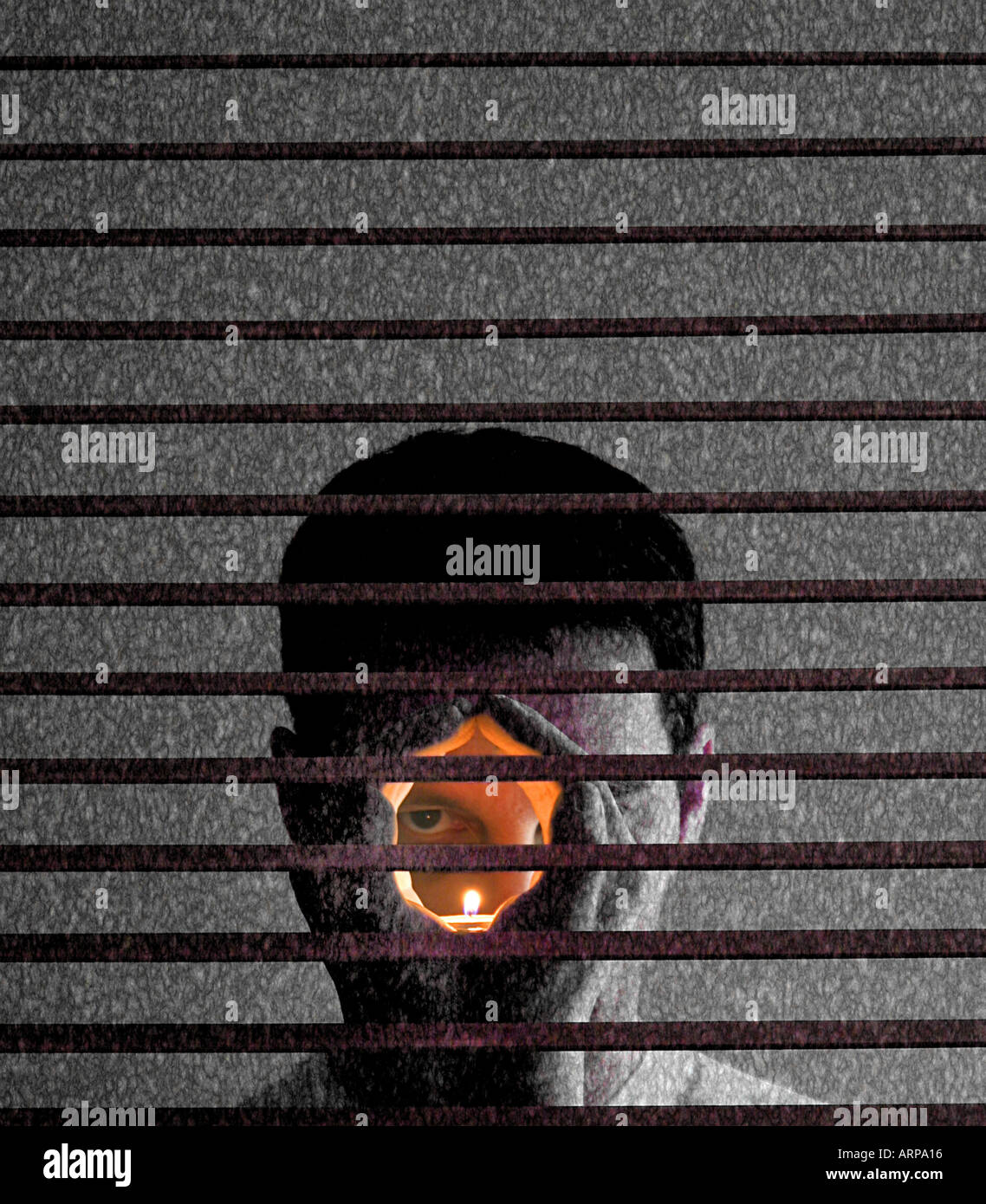 Image of contrasts showing hope yet suspicion Stock Photo - Alamy