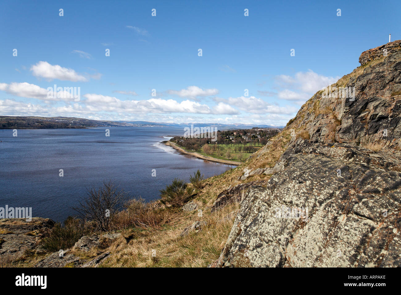 A View From the Top of Dumbarton Rock at Dumbarton Castle, Scotland ...
