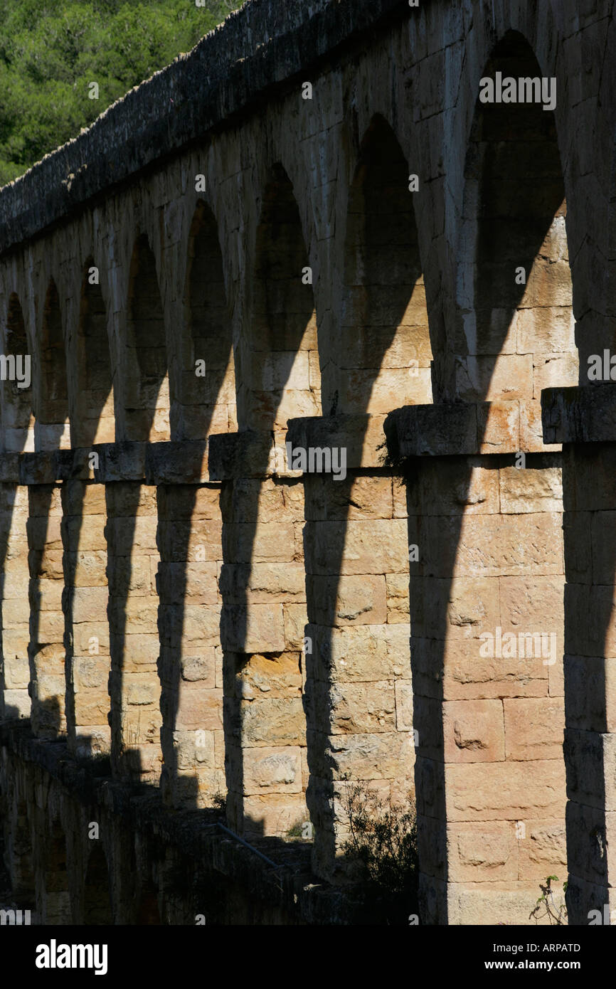 Ferreres ancient Roman Aqueduct, also known as Devils Bridge, Tarragona ...