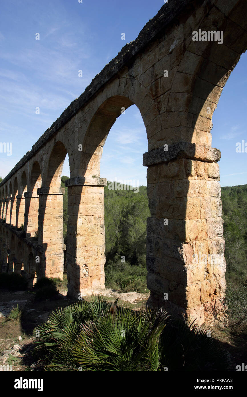 Ferreres ancient Roman Aqueduct, also known as Devils Bridge, Tarragona, Spain Stock Photo - Alamy