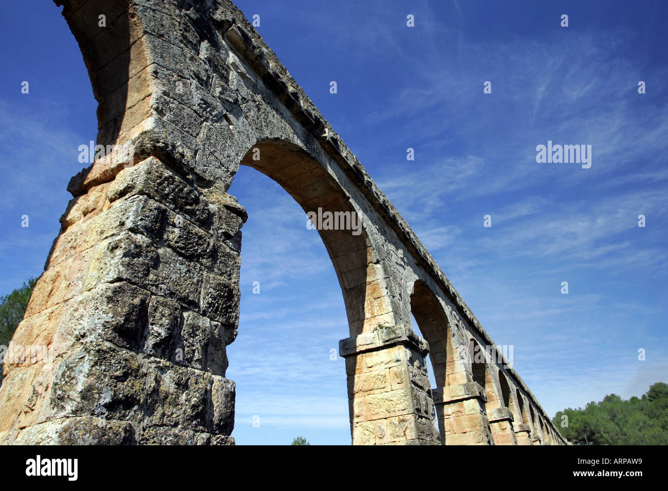 Ferreres ancient Roman Aqueduct, also known as Devils Bridge, Tarragona, Spain Stock Photo - Alamy