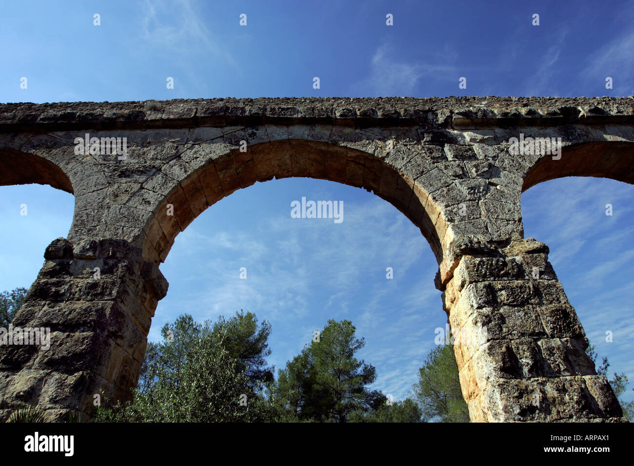 Ferreres ancient Roman Aqueduct, also known as Devils Bridge, Tarragona, Spain Stock Photo - Alamy