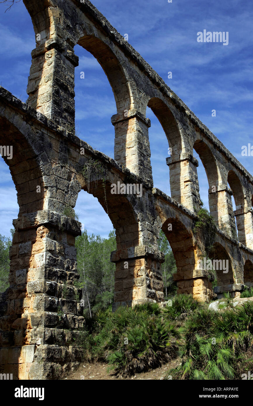 Ferreres ancient Roman Aqueduct, also known as Devils Bridge, Tarragona, Spain Stock Photo - Alamy