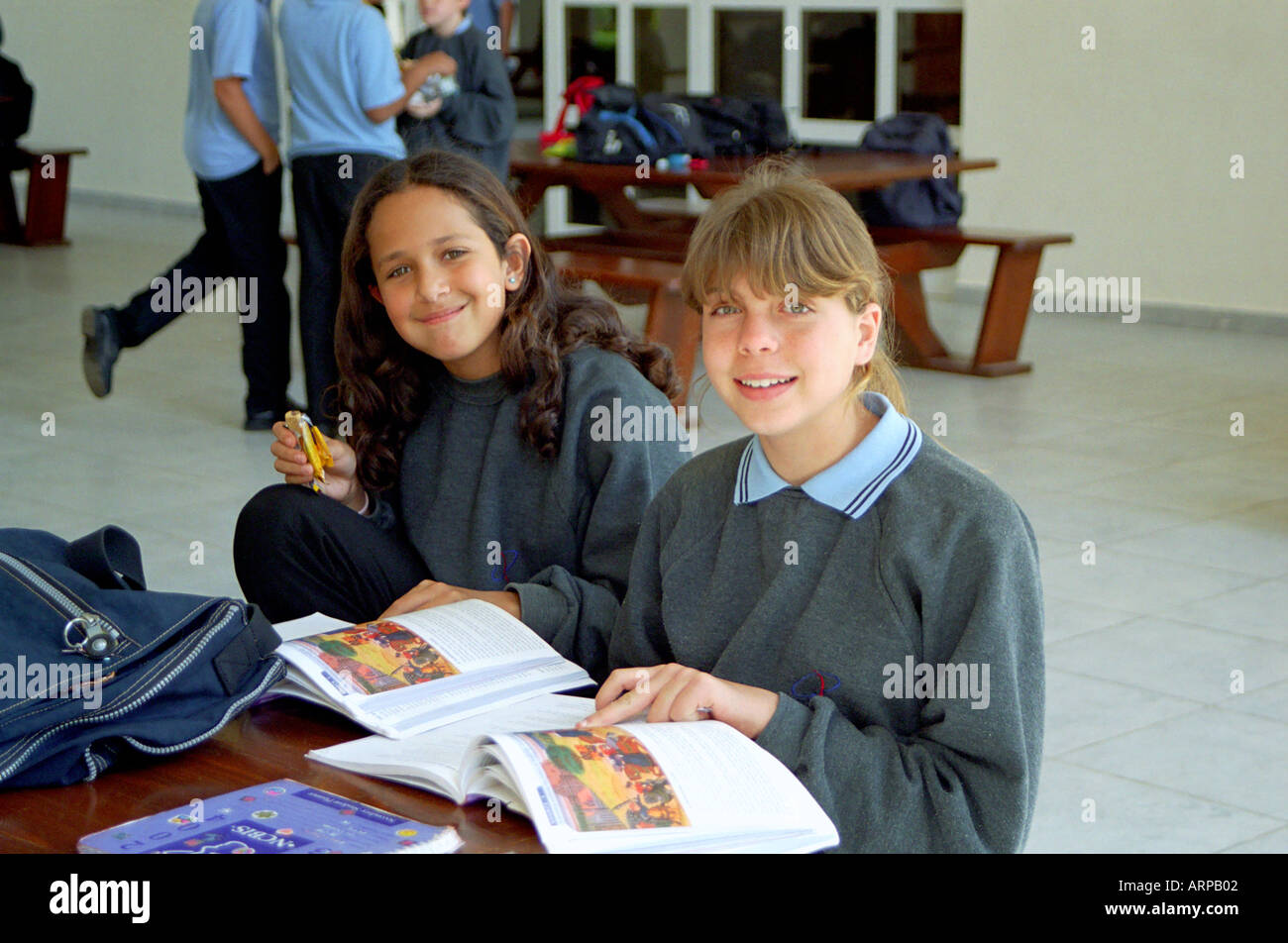 school girls in class Stock Photo - Alamy