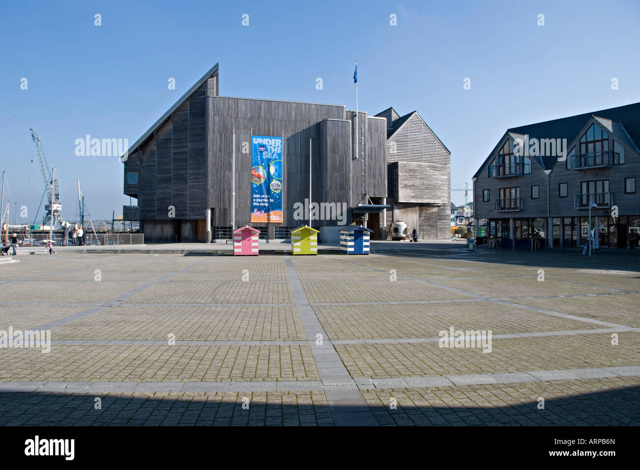 the National Maritime Museum, Discovery Quay, Falmouth, Cornwall, UK. The museum, designed by M ...