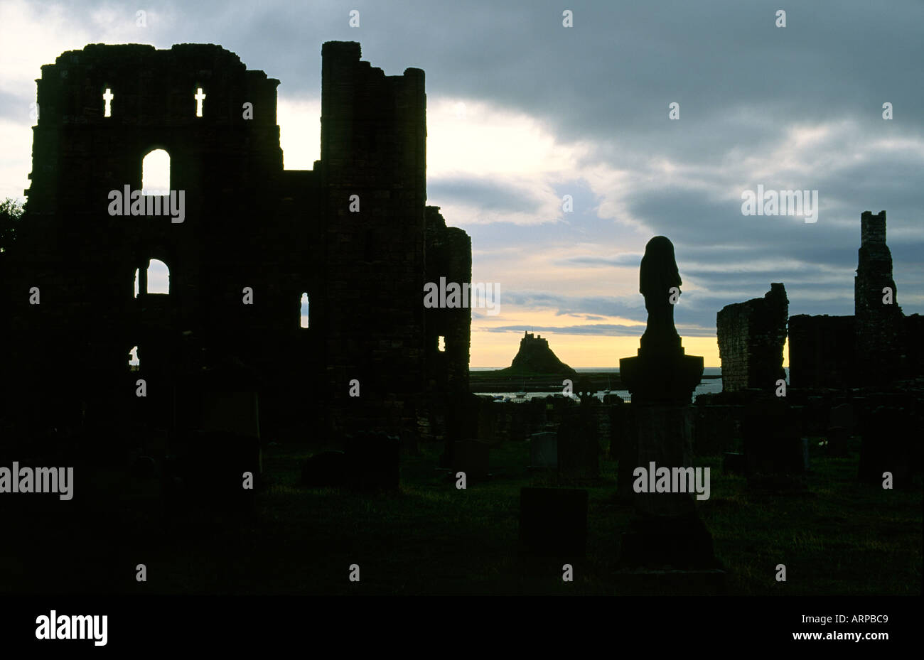 Holy Island also known as Lindisfarne. The monastery founded by Saint ...