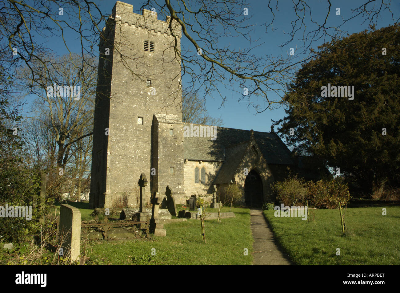 St Mary Church, near Cowbridge, Vale of Glamorgan Stock Photo - Alamy