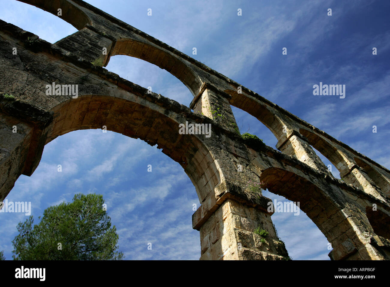 Ferreres ancient Roman Aqueduct, also known as Devils Bridge, Tarragona, Spain Stock Photo - Alamy