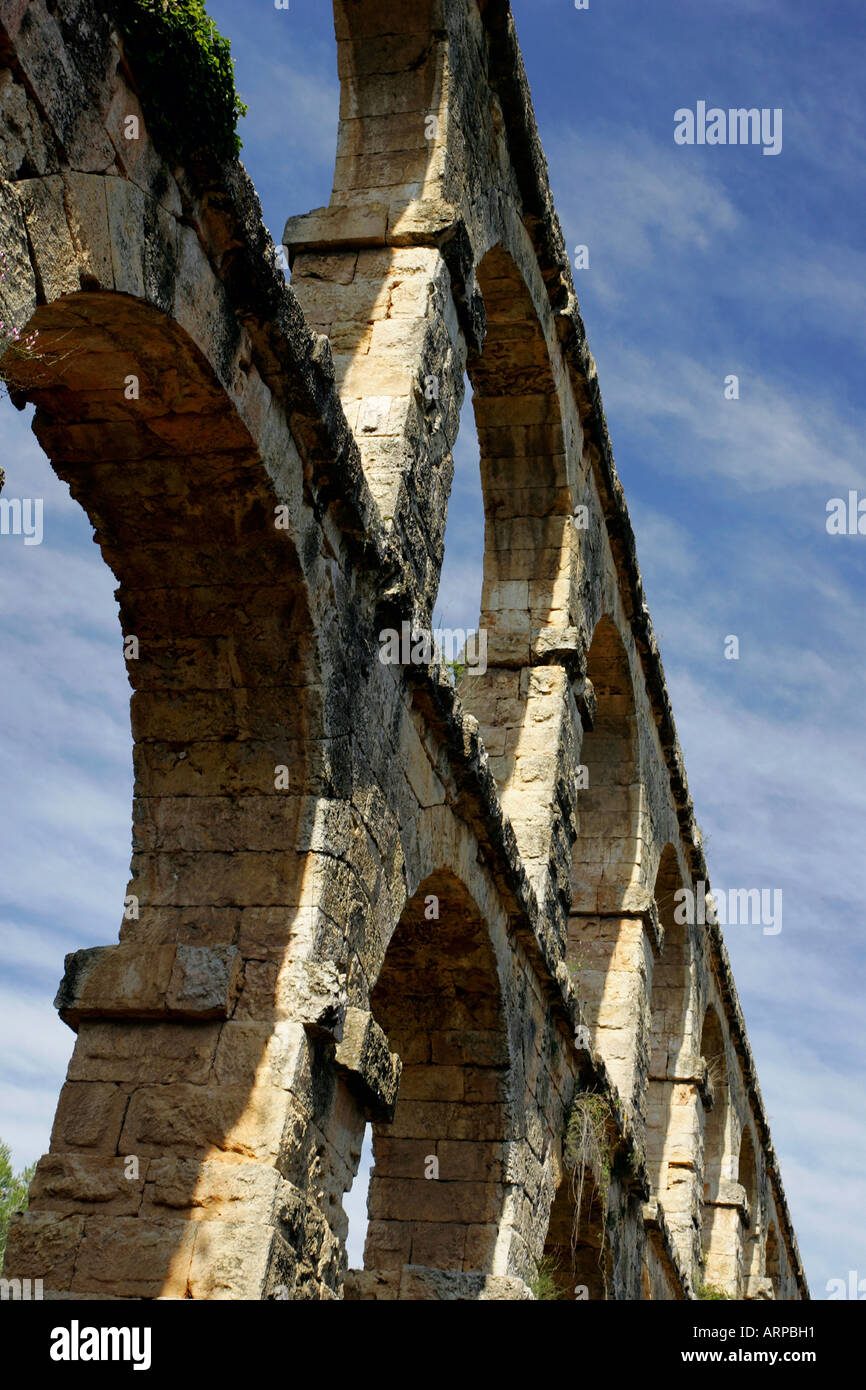 Ferreres ancient Roman Aqueduct, also known as Devils Bridge, Tarragona, Spain Stock Photo - Alamy