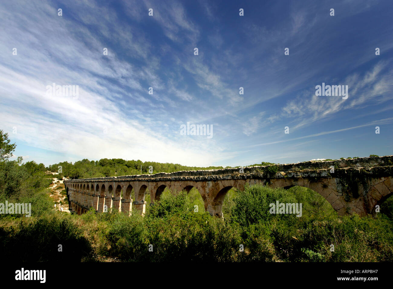 Ferreres ancient Roman Aqueduct, also known as Devils Bridge, Tarragona, Spain Stock Photo - Alamy